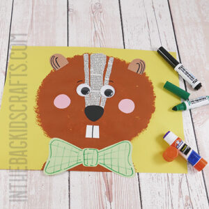 Chipmunk Craft {with Newspaper Details} • In the Bag Kids' Crafts