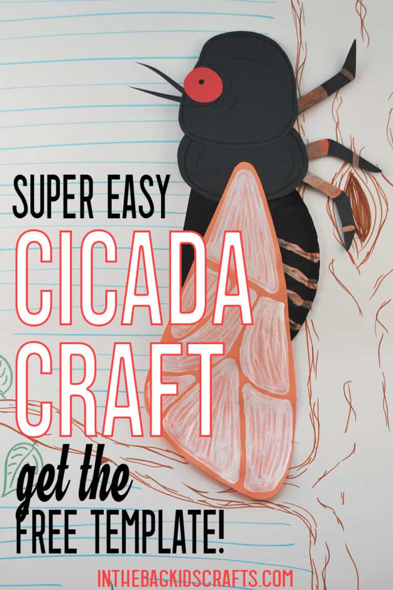 Cicada Craft for Kids (with free template!) • In the Bag Kids' Crafts