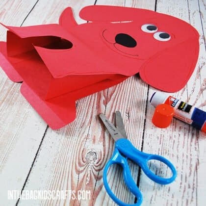 Clifford the Big Red Dog Craft {FREE Template} • In the Bag Kids' Crafts