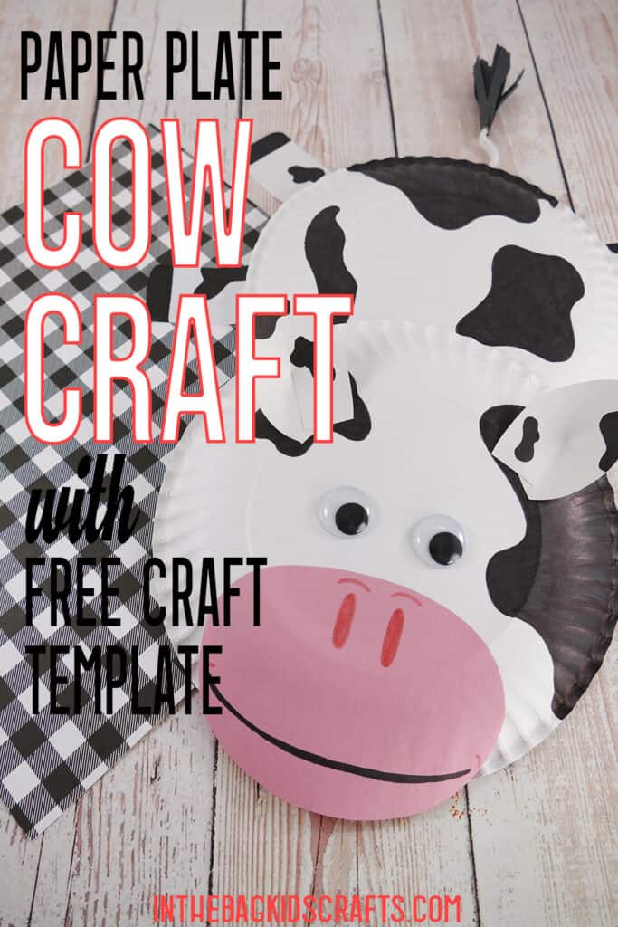 Paper Plate Cow Craft (with FREE Craft Template) • In the Bag Kids' Crafts