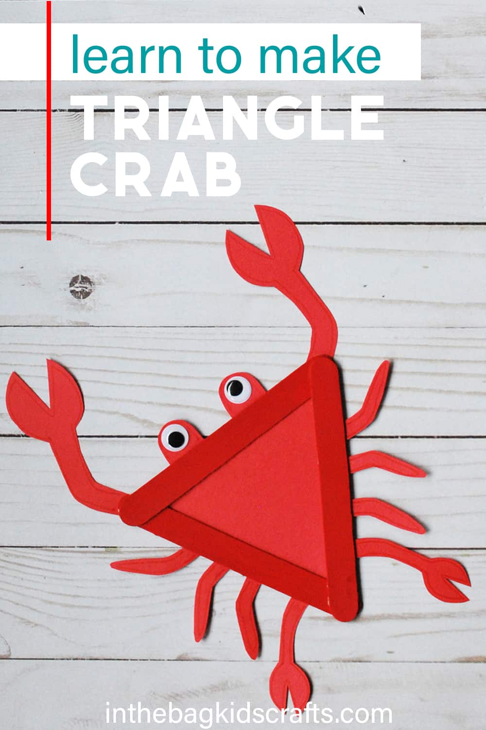 Crab Craft for Kids (with FREE Printable Template) • In the Bag Kids ...