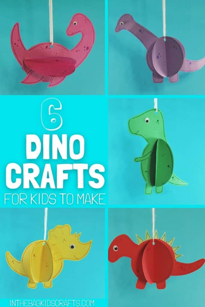 Roaringly Fun DIY Paper Dinosaur Crafts for Kids • In the Bag Kids' Crafts