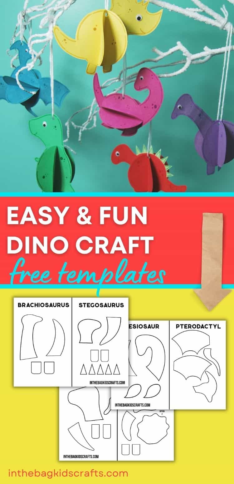 Roaringly Fun DIY Paper Dinosaur Crafts for Kids • In the Bag Kids' Crafts