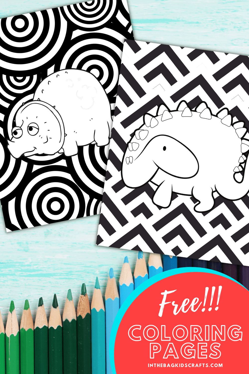 Dinosaur Coloring Pages for Kids {FREE!} • In the Bag Kids' Crafts