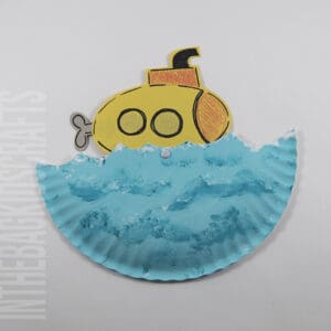 Easy Paper Plate Submarine Craft (FREE Template) • In the Bag Kids' Crafts