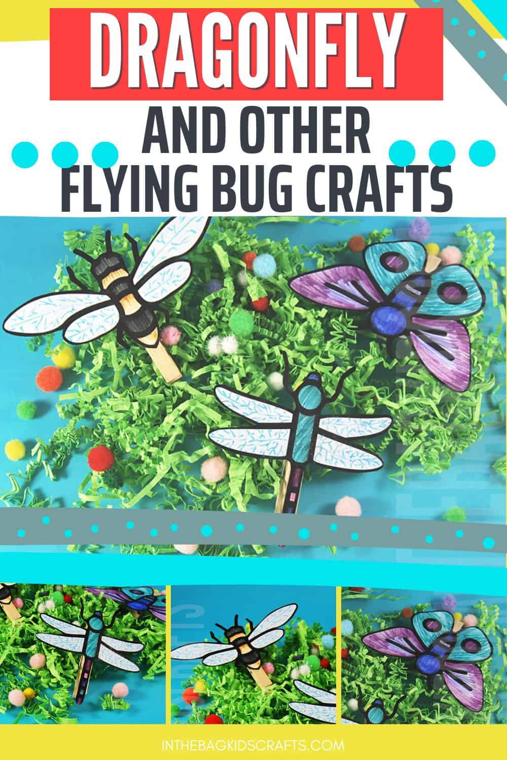 Flying Dragonfly Craft (FREE Printable) • In the Bag Kids' Crafts