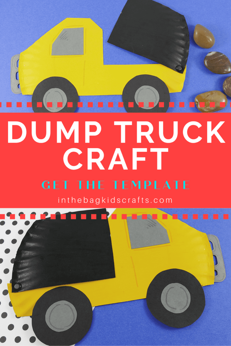 Dump Truck Craft {with FREE Craft Template} • In the Bag Kids' Crafts