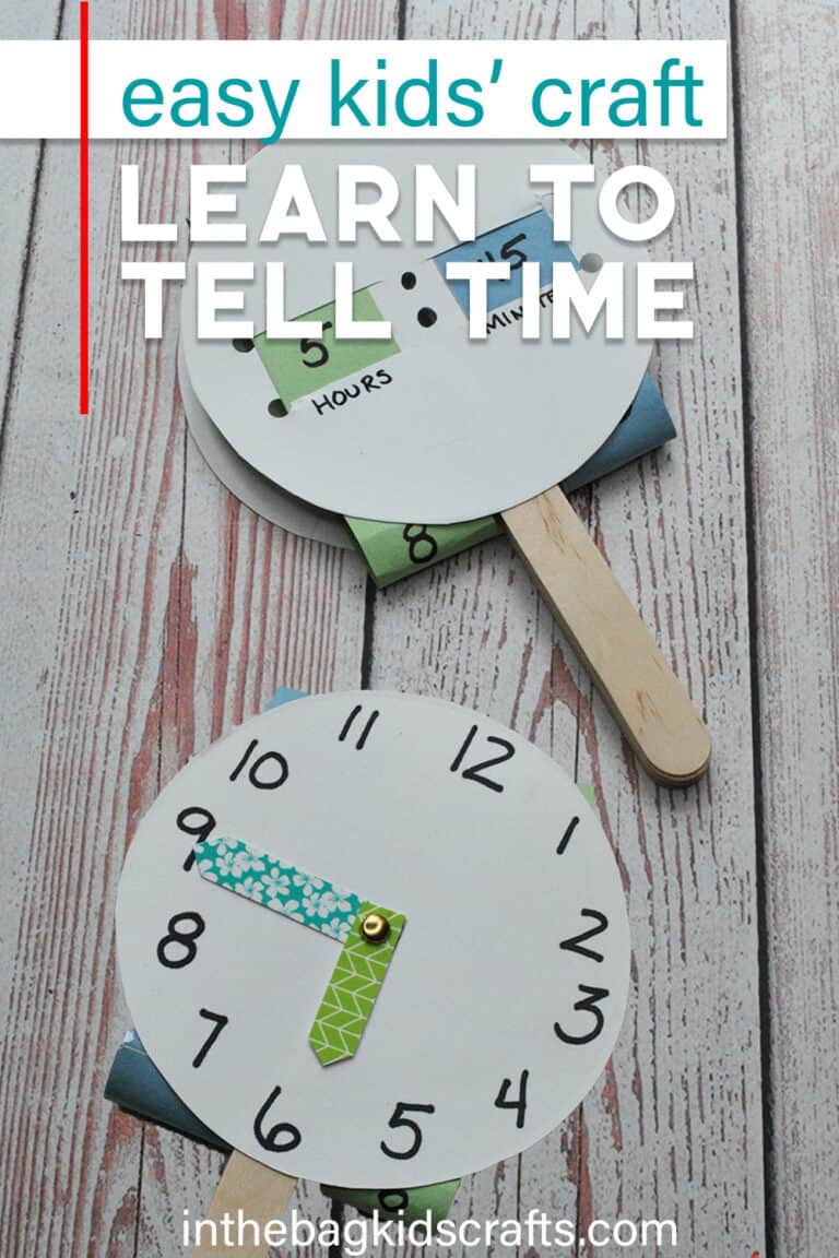 Easy Telling Time Craft for Kids • In the Bag Kids' Crafts