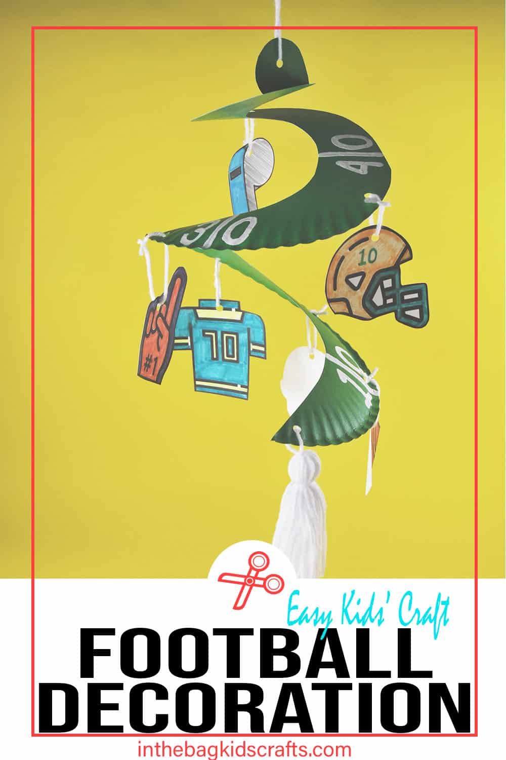 DIY Football Decoration (with FREE Printable) • In the Bag Kids' Crafts