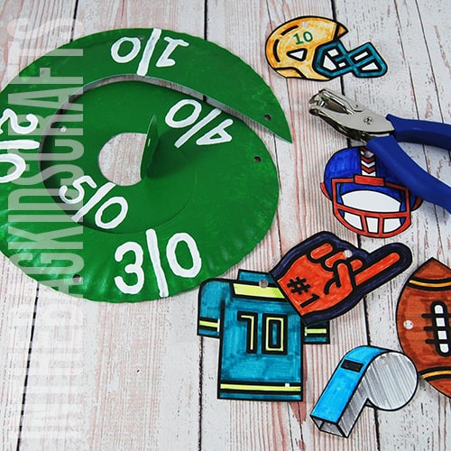 DIY Football Decoration (with FREE Printable) • In the Bag Kids' Crafts