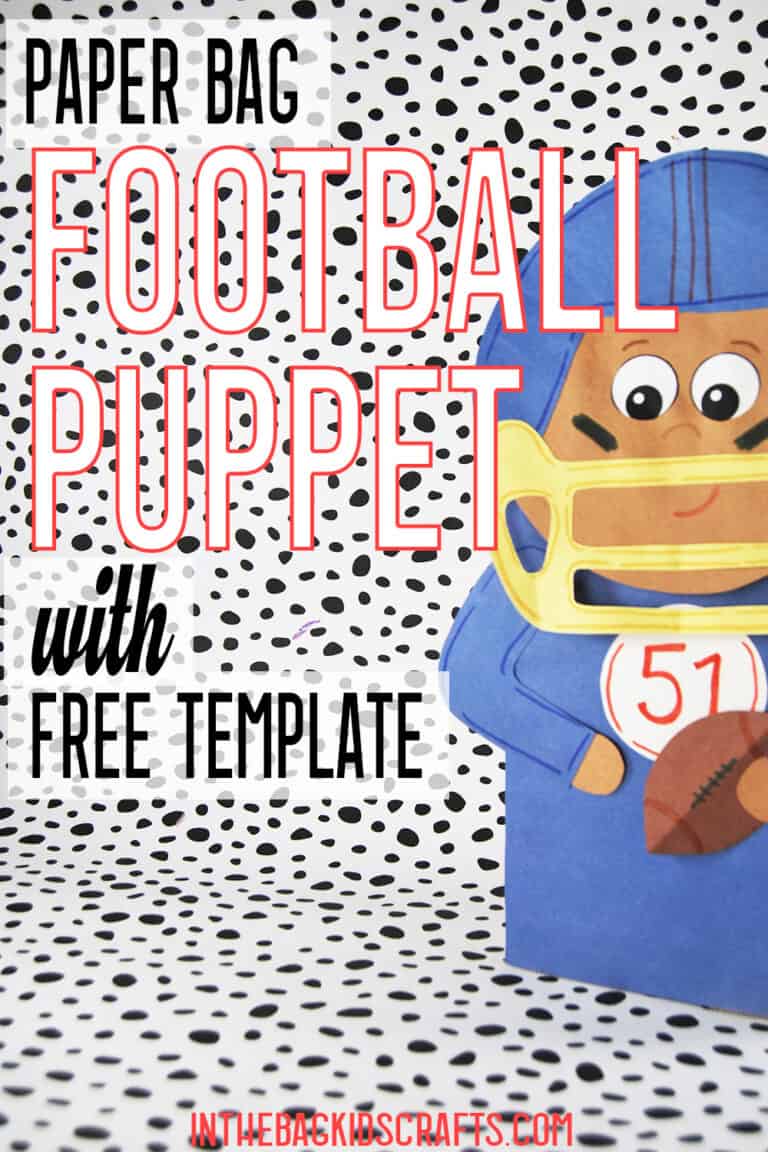Football Puppet (with FREE Craft Template) • In the Bag Kids' Crafts