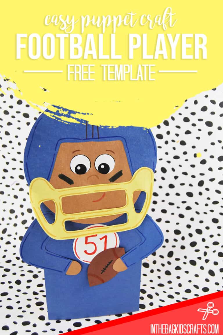Football Puppet (with FREE Craft Template) • In the Bag Kids' Crafts