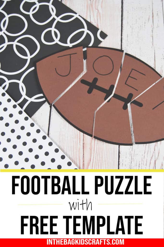 Football Activity for Kids (Name Puzzle) • In the Bag Kids' Crafts