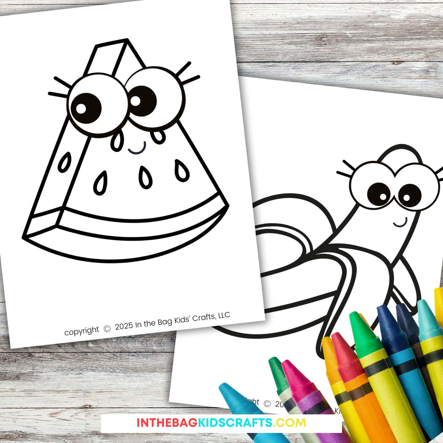 Free Printable Fruit Coloring Pages for Kids • In the Bag Kids' Crafts