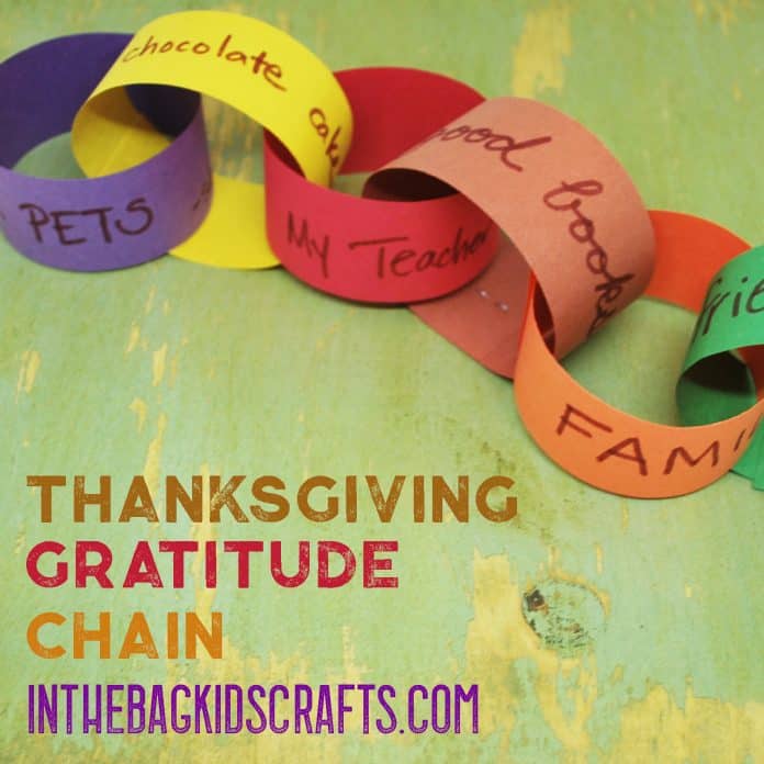 Thanksgiving Craft Gratitude Chain • In the Bag Kids' Crafts