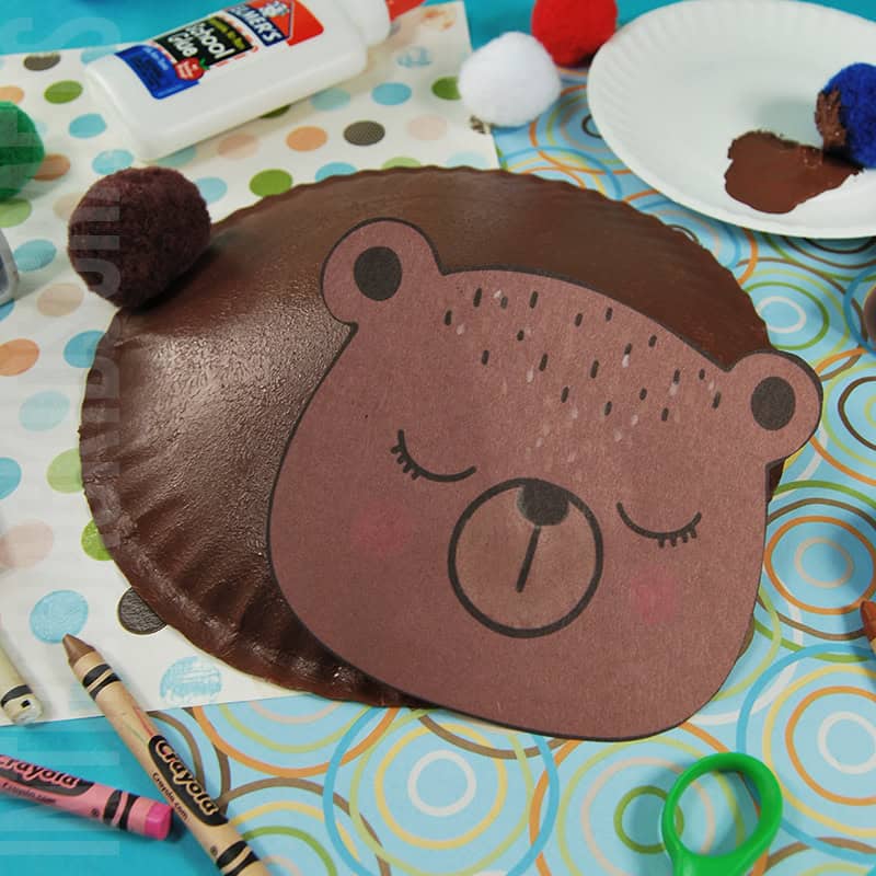 Free Printable Hibernating Bear Craft for Kids • In the Bag Kids' Crafts