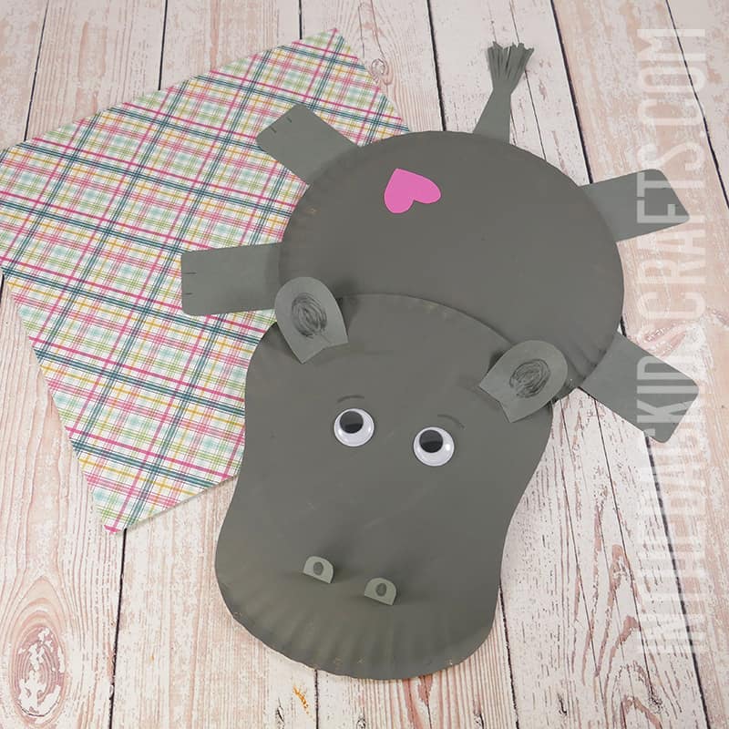 Paper Plate Hippo Craft for Kids (Free Template) • In the Bag Kids' Crafts