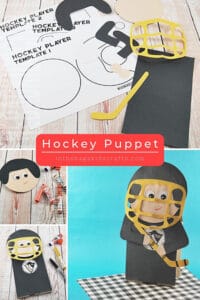 Hockey Craft Player Puppet (FREE Template) • In the Bag Kids' Crafts