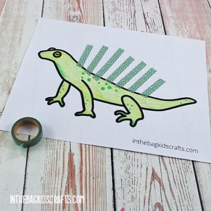 Iguana Craft {with FREE templates} • In the Bag Kids' Crafts
