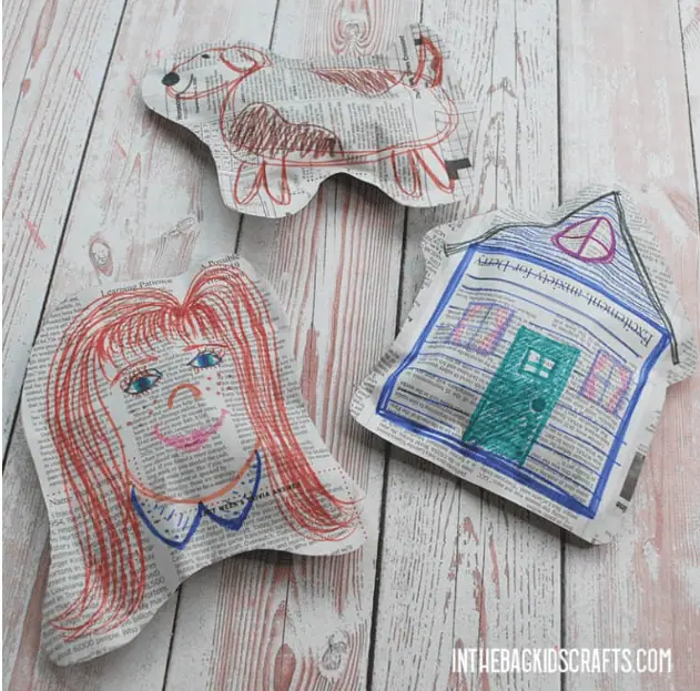 40+ Newspaper Crafts for Kids • In the Bag Kids' Crafts