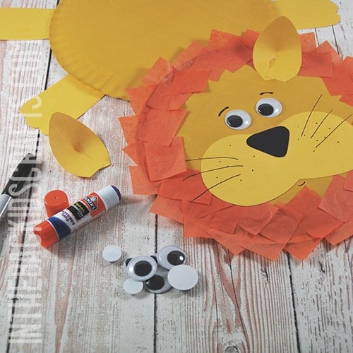 Paper Plate Lion Craft (with FREE Template) • In the Bag Kids' Crafts