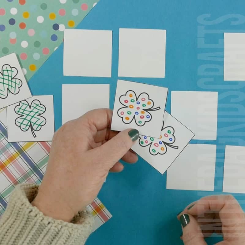 Free Printable Lucky Clover Memory Game • In the Bag Kids' Crafts