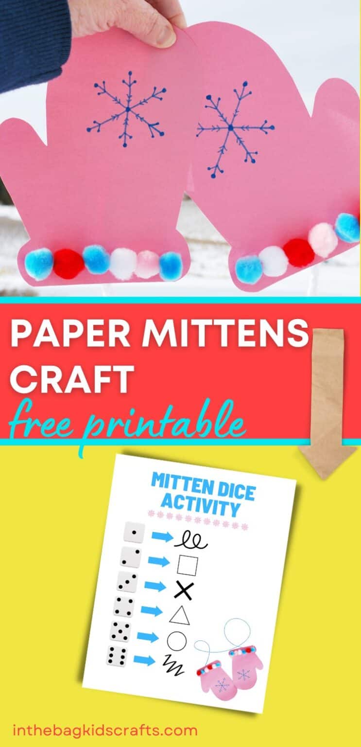 Paper Mitten Craft for Kids • In the Bag Kids' Crafts