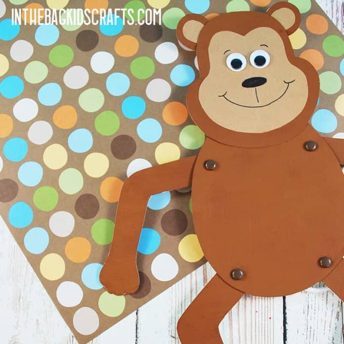 Monkey Craft {with FREE Craft Template} • In the Bag Kids' Crafts