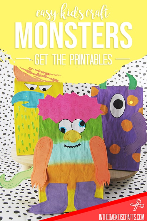 Monster Crafts (get the Mix-n-Match Printables) • In the Bag Kids' Crafts