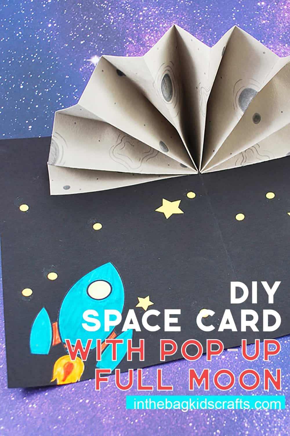 Moon Craft DIY Card {with FREE Printable} • In the Bag Kids' Crafts