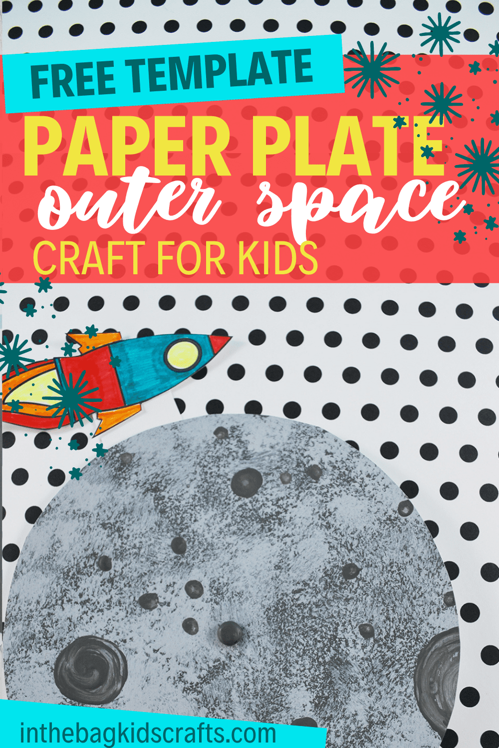 Moon Craft {with Flying Rocket Ship} • In the Bag Kids' Crafts