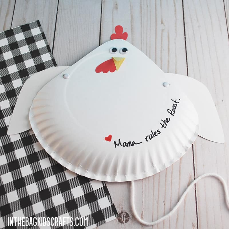 Paper Plate Chicken Craft (with Flapping Wings) • In the Bag Kids' Crafts