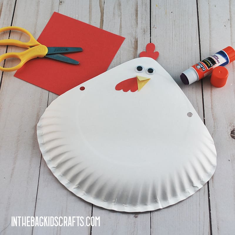 Paper Plate Chicken Craft (with Flapping Wings) • In the Bag Kids' Crafts