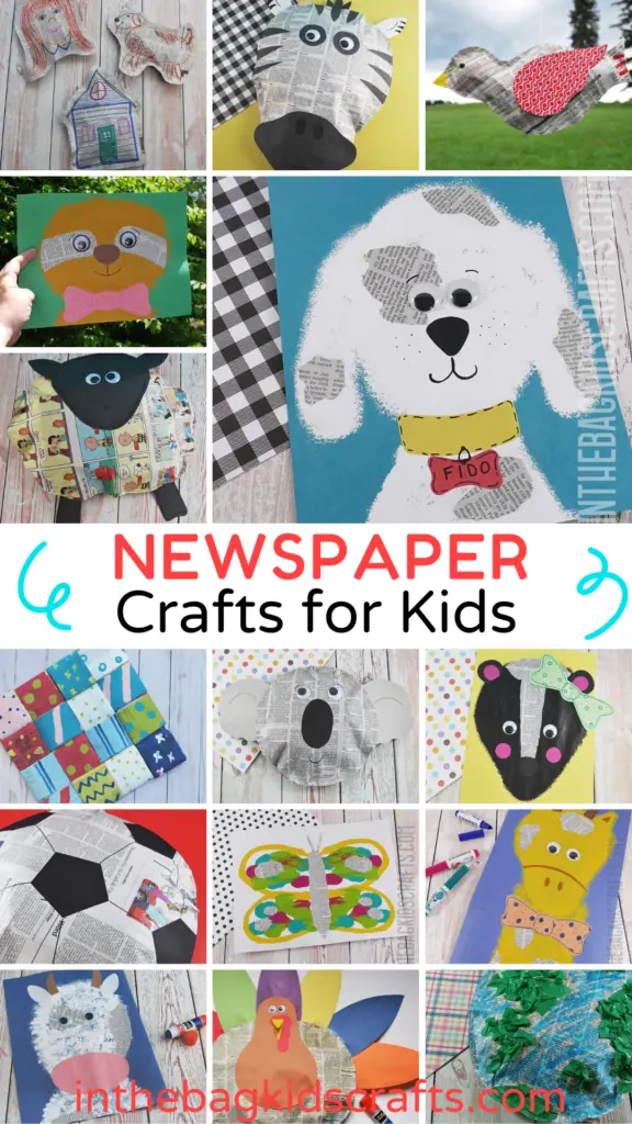 40+ Newspaper Crafts for Kids • In the Bag Kids' Crafts