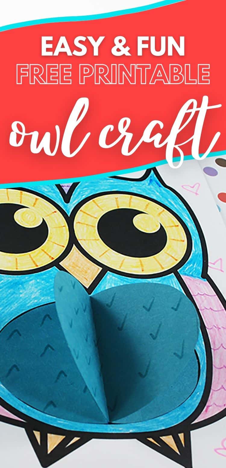 Printable Owl Craft {FREE template} • In the Bag Kids' Crafts