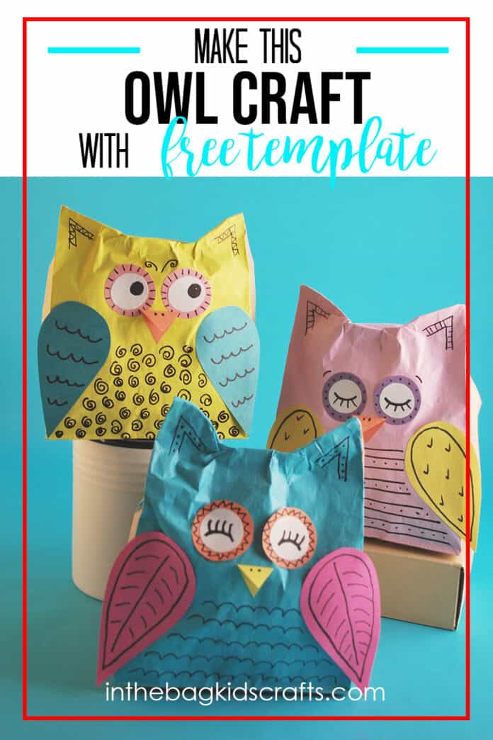 Colorful Paper Bag Owl Craft • In the Bag Kids' Crafts