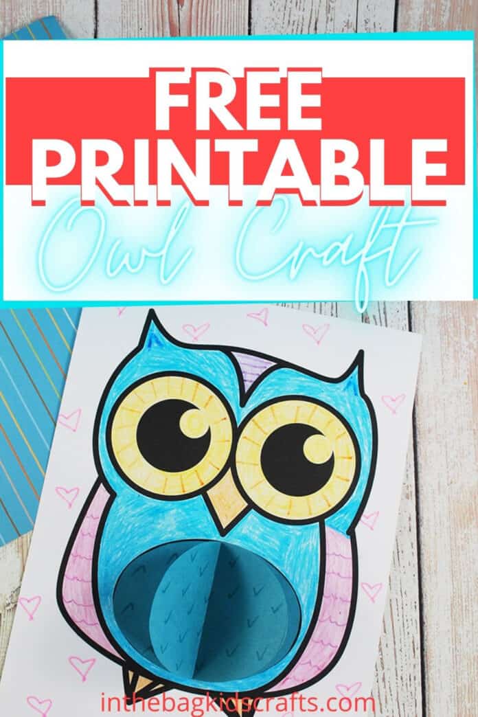 Printable Owl Craft {FREE template} • In the Bag Kids' Crafts