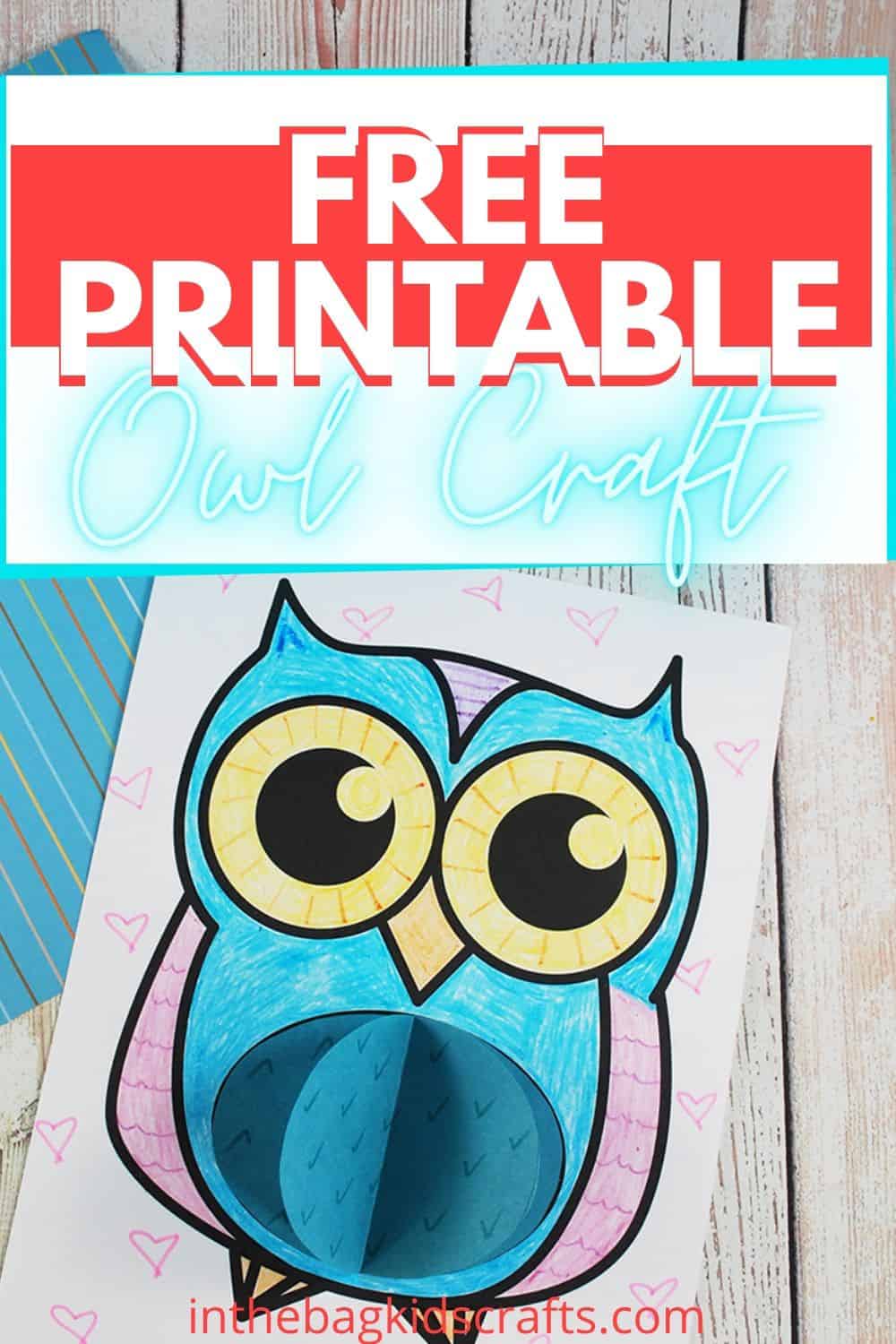 Printable Owl Craft {FREE template} • In the Bag Kids' Crafts