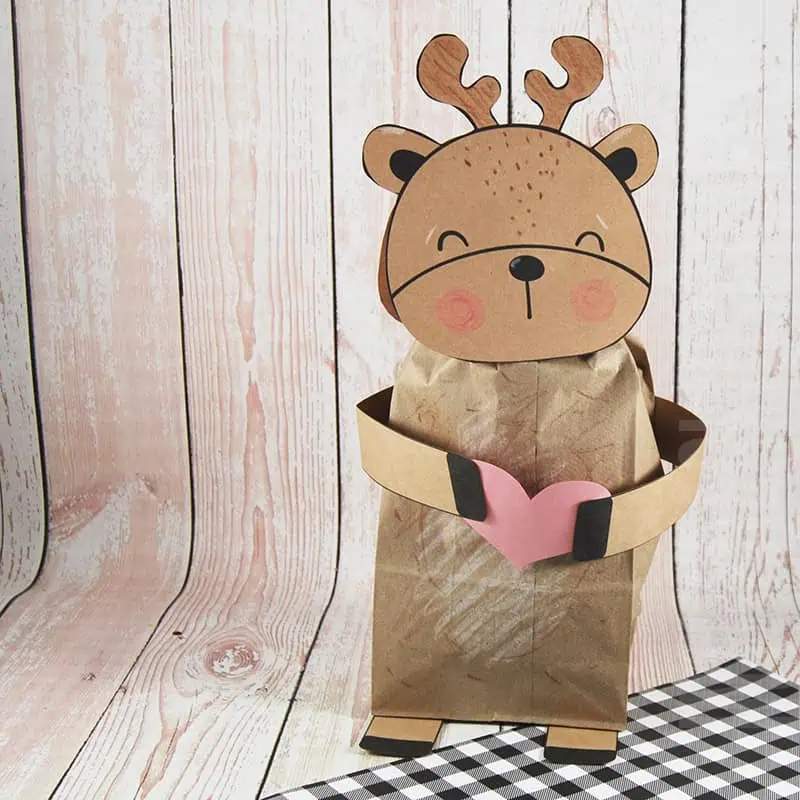Simple Deer Craft for Kids (Free Printable Template) • In the Bag Kids ...