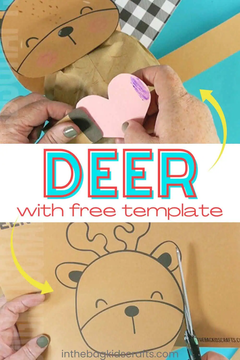 Simple Deer Craft for Kids (Free Printable Template) • In the Bag Kids ...