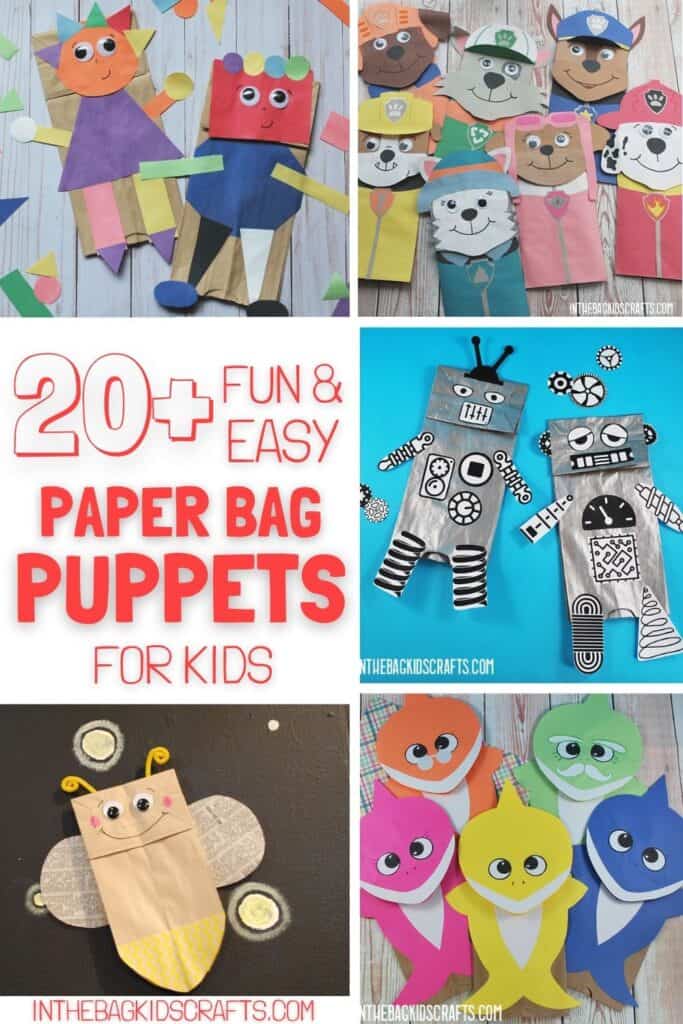20+ Free & Fun Paper Bag Puppets for Kids • In the Bag Kids' Crafts
