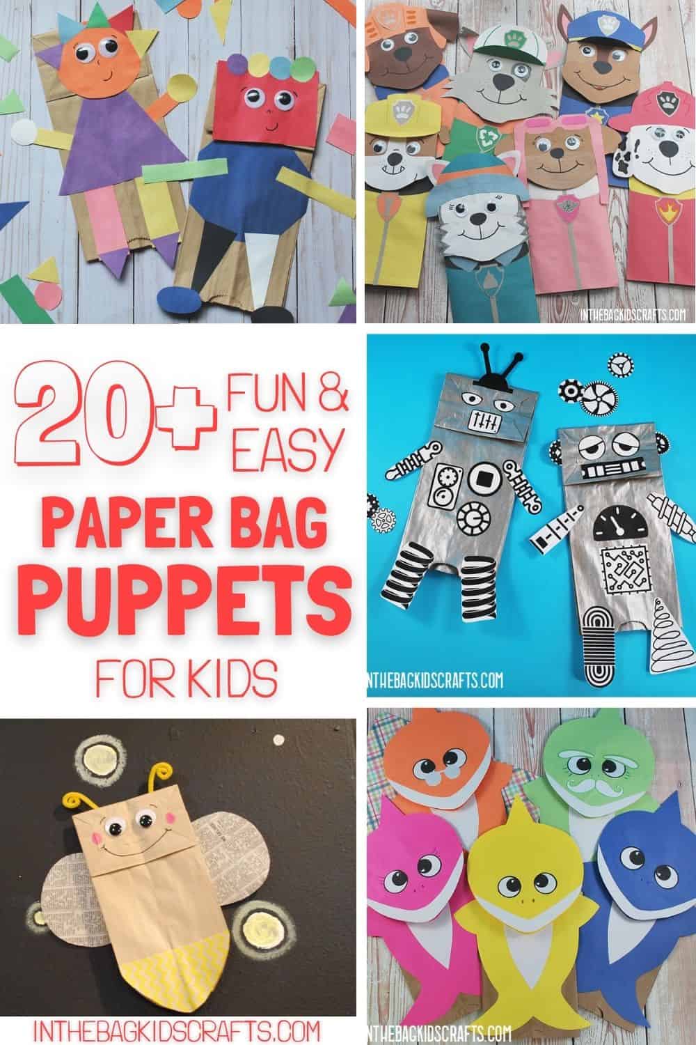 20+ Free & Fun Paper Bag Puppets for Kids • In the Bag Kids' Crafts