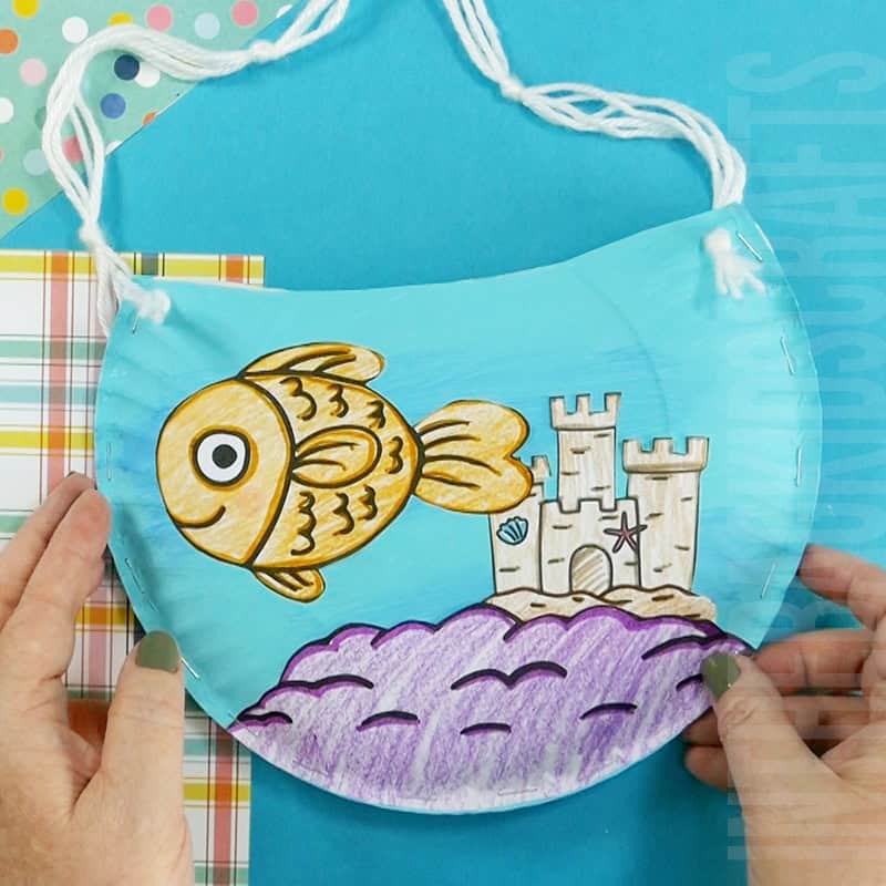 Paper Plate Fish Bowl Craft for Kids (Free Printable) • In the Bag Kids ...
