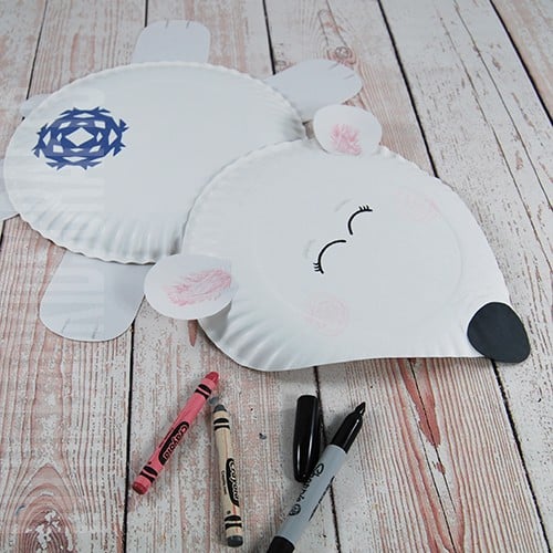 Cute Paper Plate Polar Bear Craft (FREE Template) • In the Bag Kids' Crafts
