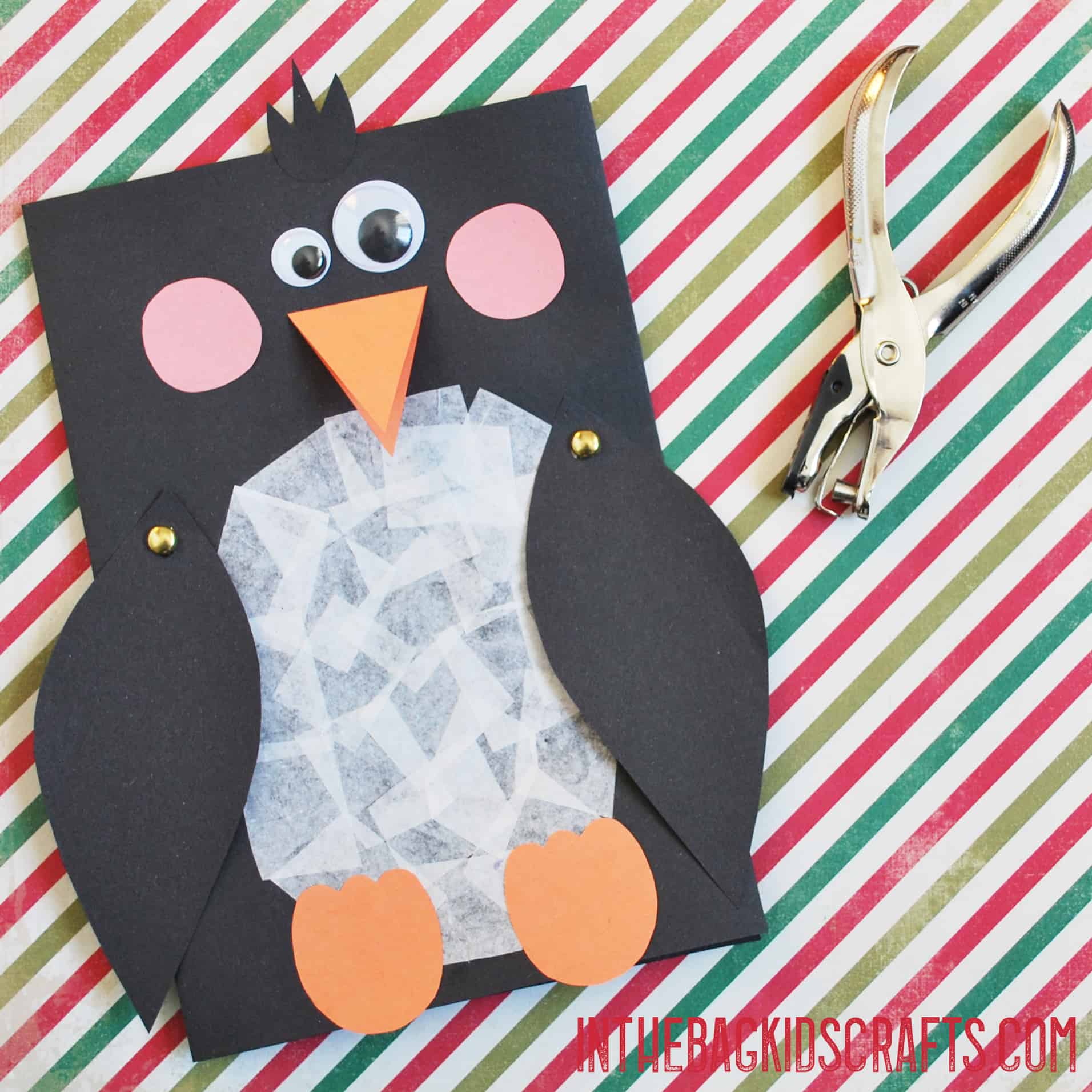 Penguin Christmas Card • In the Bag Kids' Crafts
