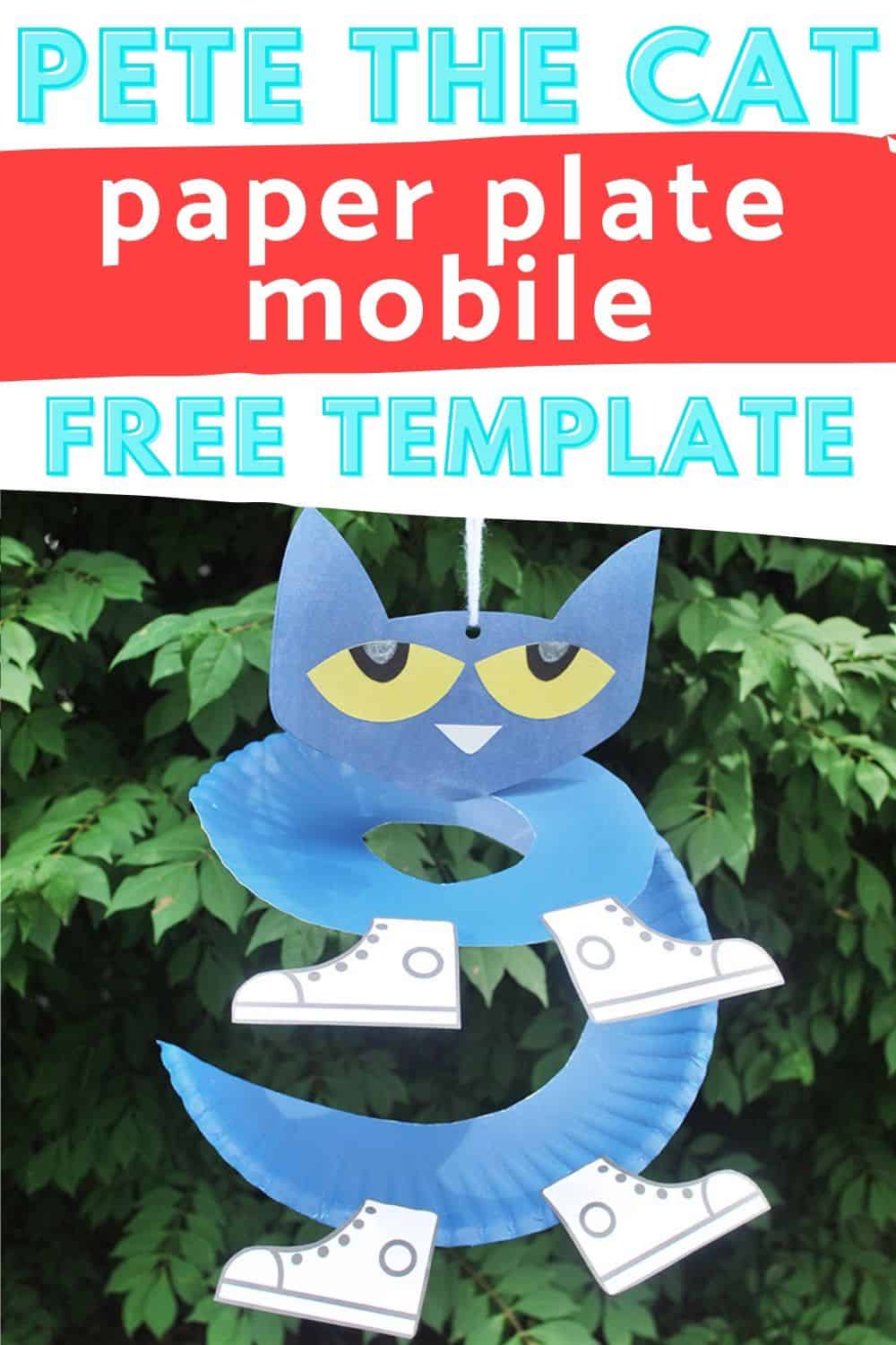 Pete the Cat Paper Plate Craft {FREE template} • In the Bag Kids' Crafts