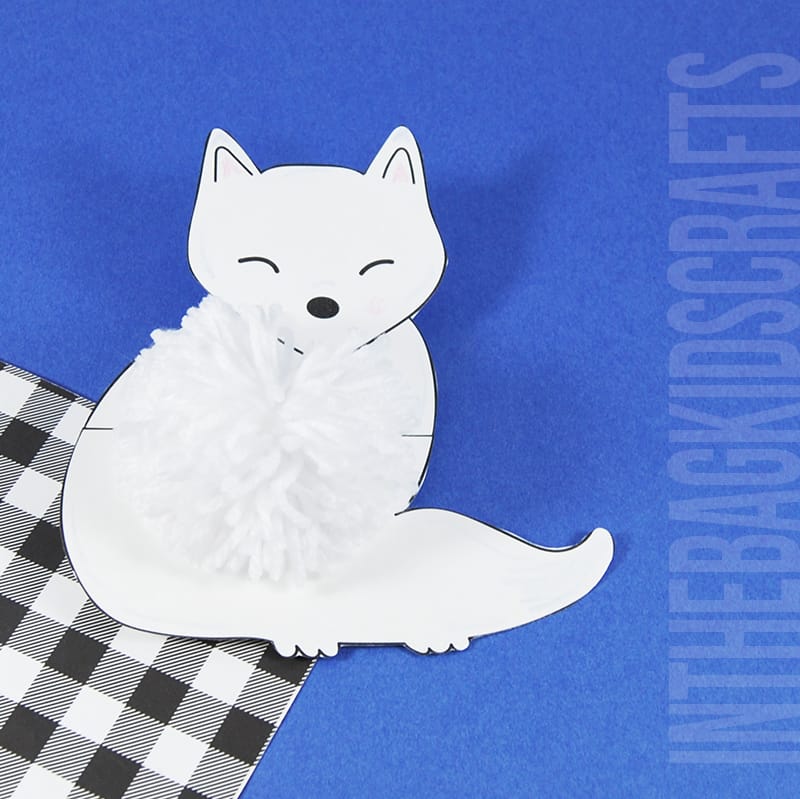 FREE Printable Arctic Fox Craft for Kids • In the Bag Kids' Crafts