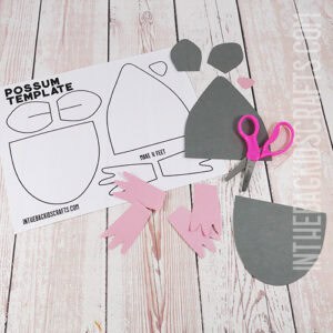 Possum Craft for Kids (with FREE Craft Template) • In the Bag Kids' Crafts