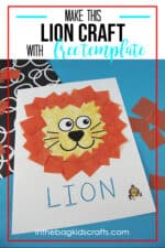 Lion Craft for Preschoolers (FREE Printable) • In the Bag Kids' Crafts