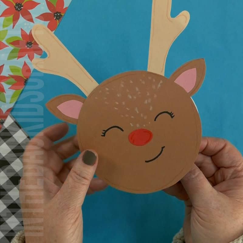 DIY Reindeer Christmas Card Printable • In the Bag Kids' Crafts